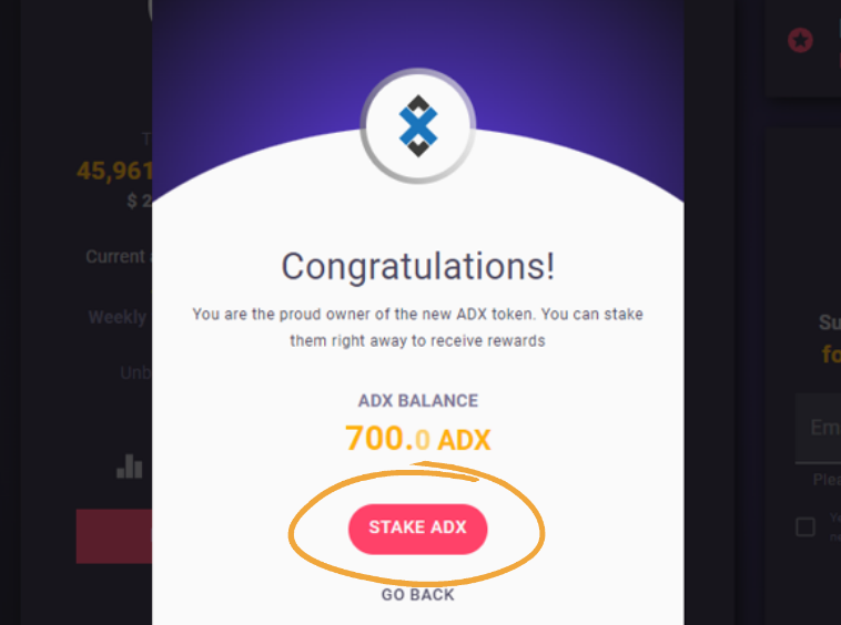 How to stake your ADX tokens? – Ambire Wallet & AdEx Help Center